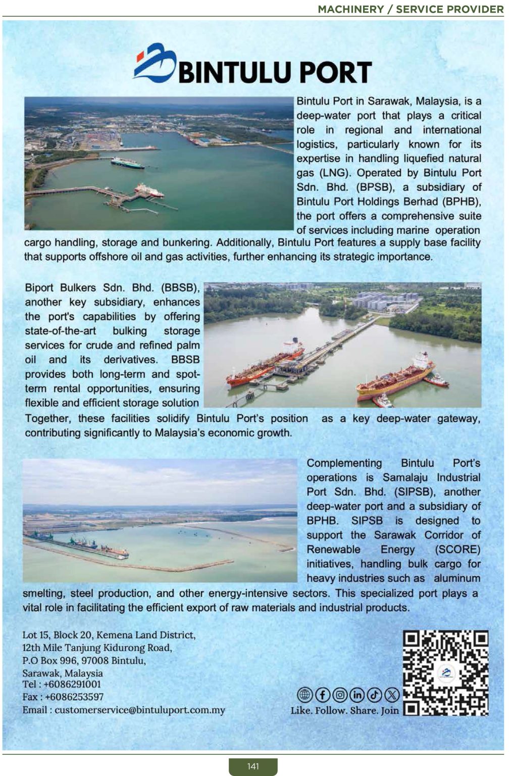 Bintulu Port Holdings Berhad - ICROP DIRECTORY